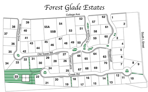 Forest Glade Estates - Street Map